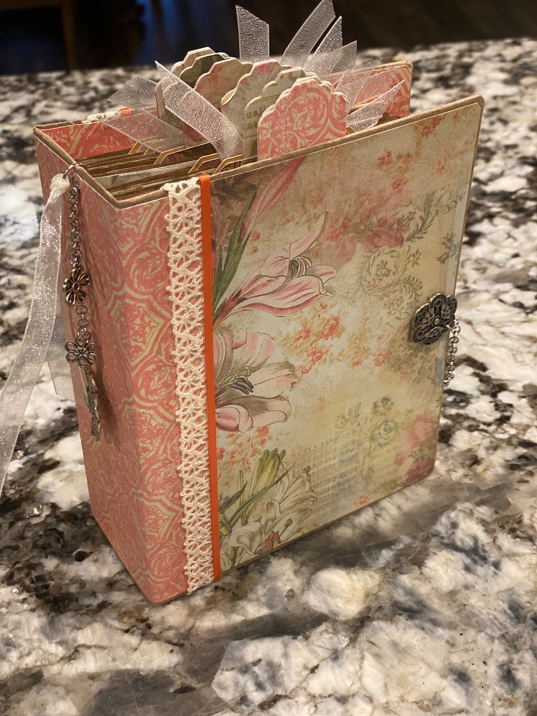 Handmade Scrapbook Photo Album Vintage Pale Pink Theme - Etsy