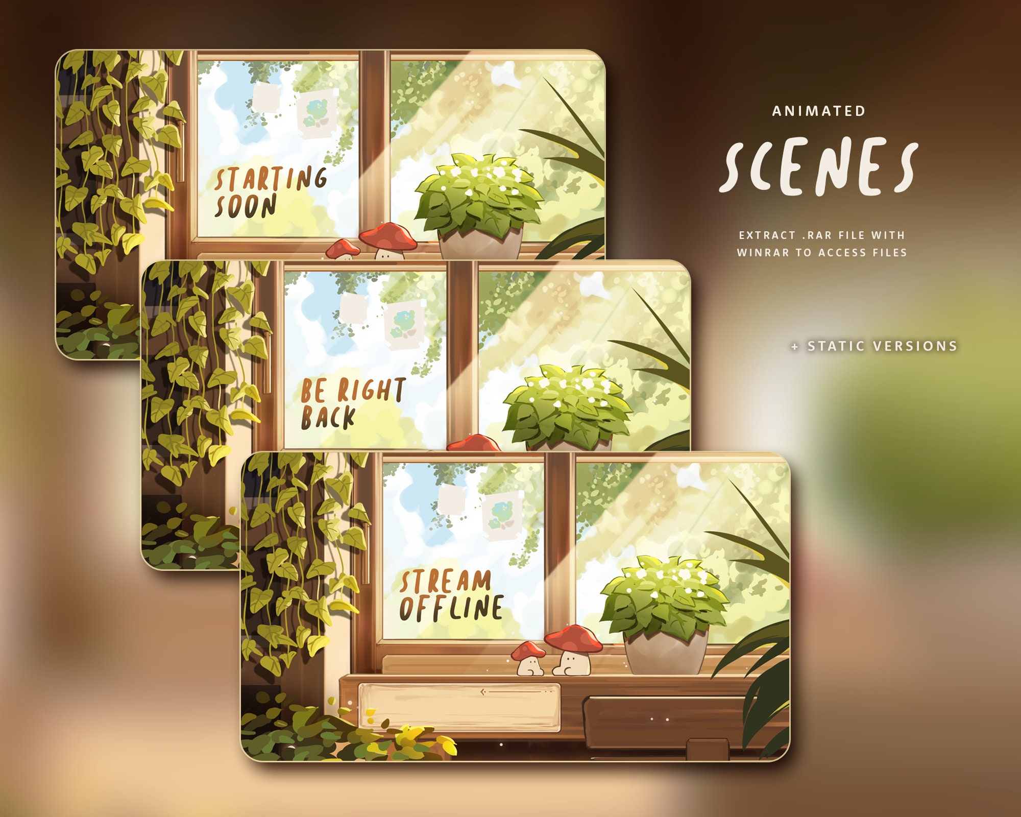 Cozy Room | Animated Stream Overlay Pack - Etsy