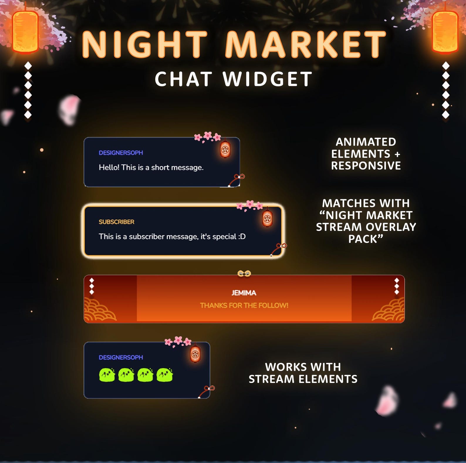Night Market | Stream Chat Widget - Etsy