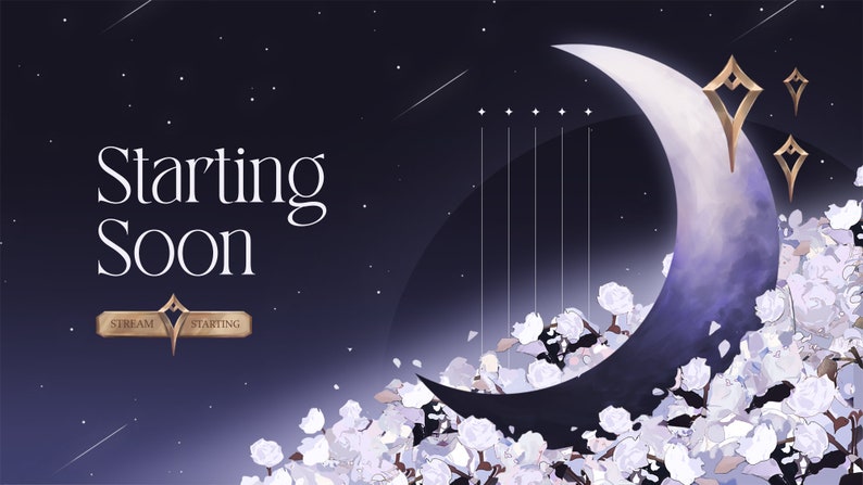 Moonlight Sonata Animated Stream Overlay Scenes Pack - Etsy