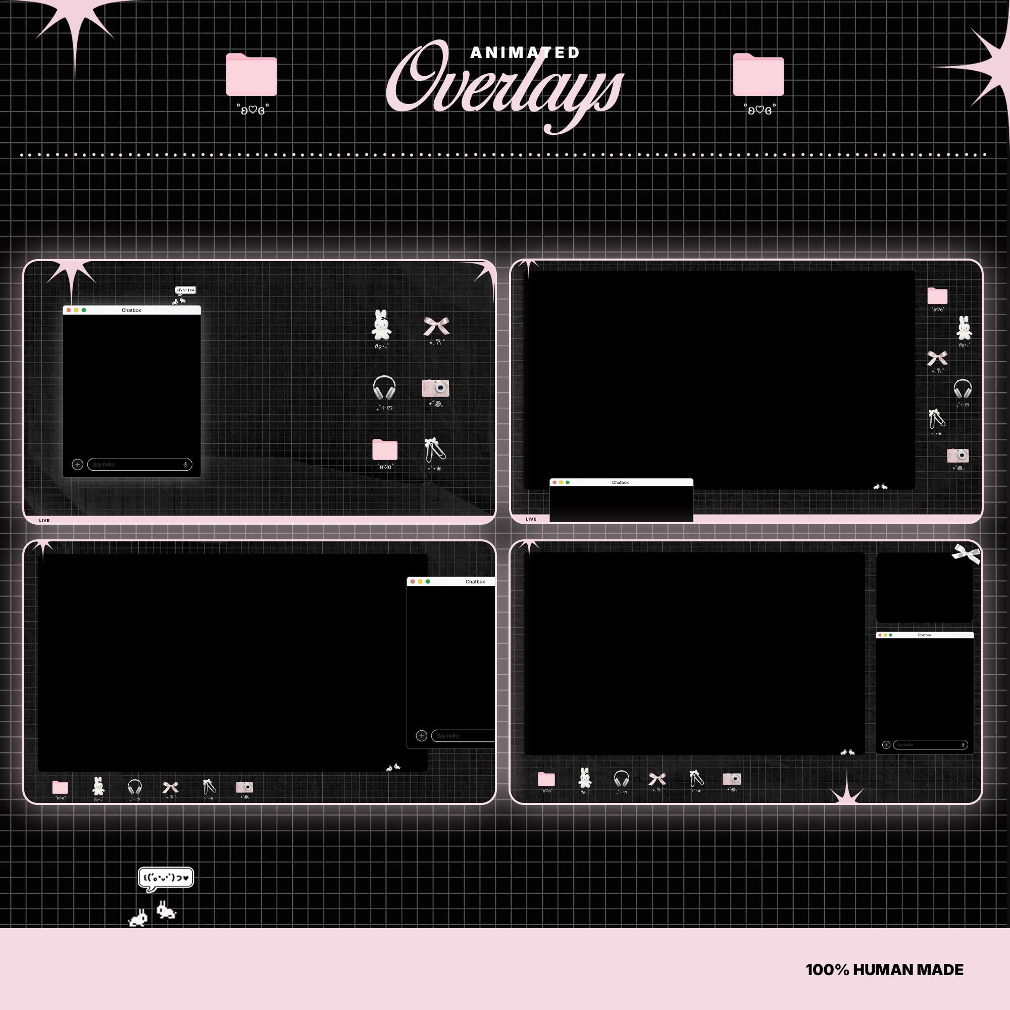 Cute Desktop | Animated Stream Overlay Pack - Etsy