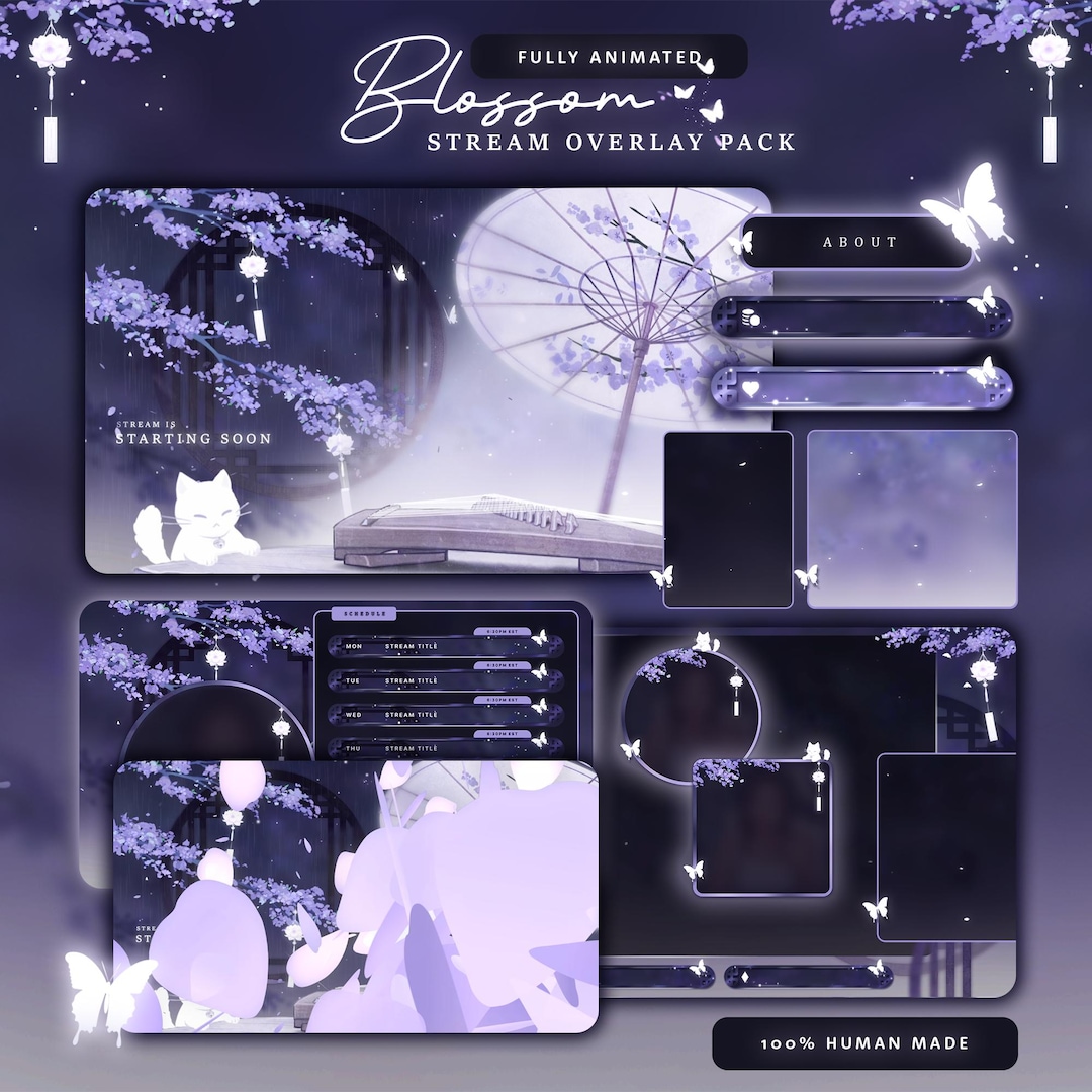 Blossom | Animated Stream Overlay Pack - Etsy