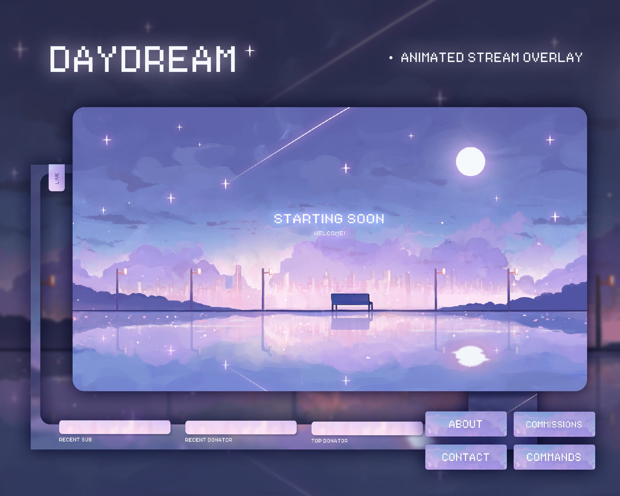 Daydream Animated Stream Overlay Pack - Etsy Australia