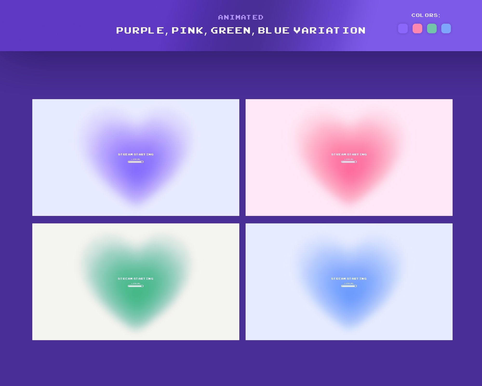 Gradient Heart | Animated Stream Overlay Pack - Etsy