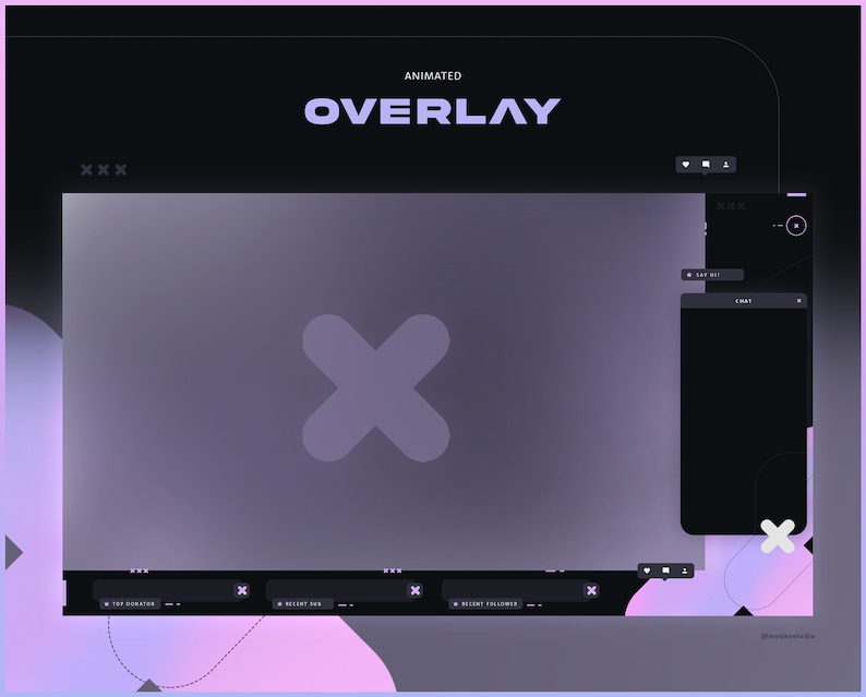 Interface-01 Animated Stream Overlay Pack Overlays - Etsy