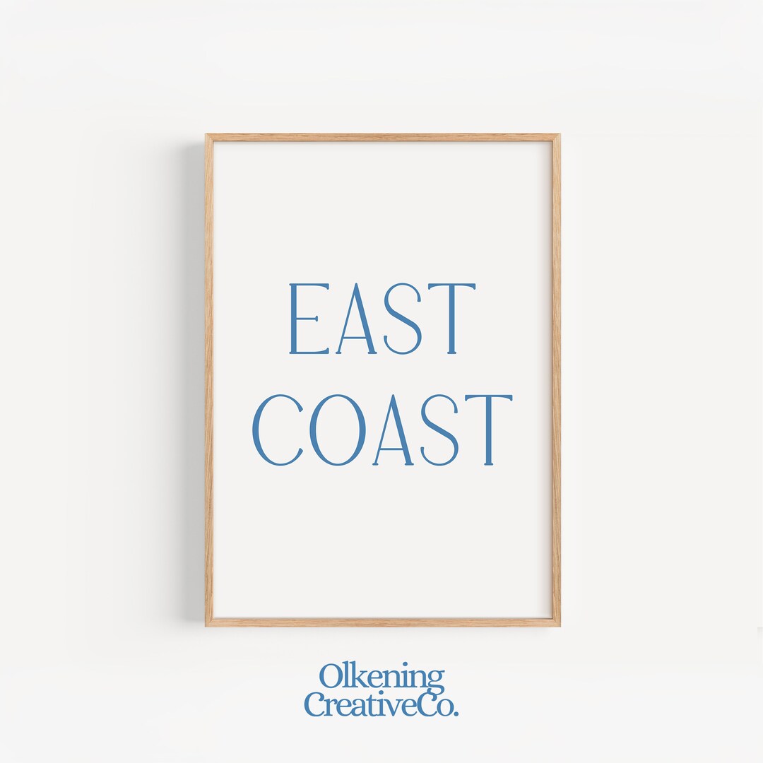 East Coast Poster, Coastal Granddaughter Prints, Coastal Wall Art ...