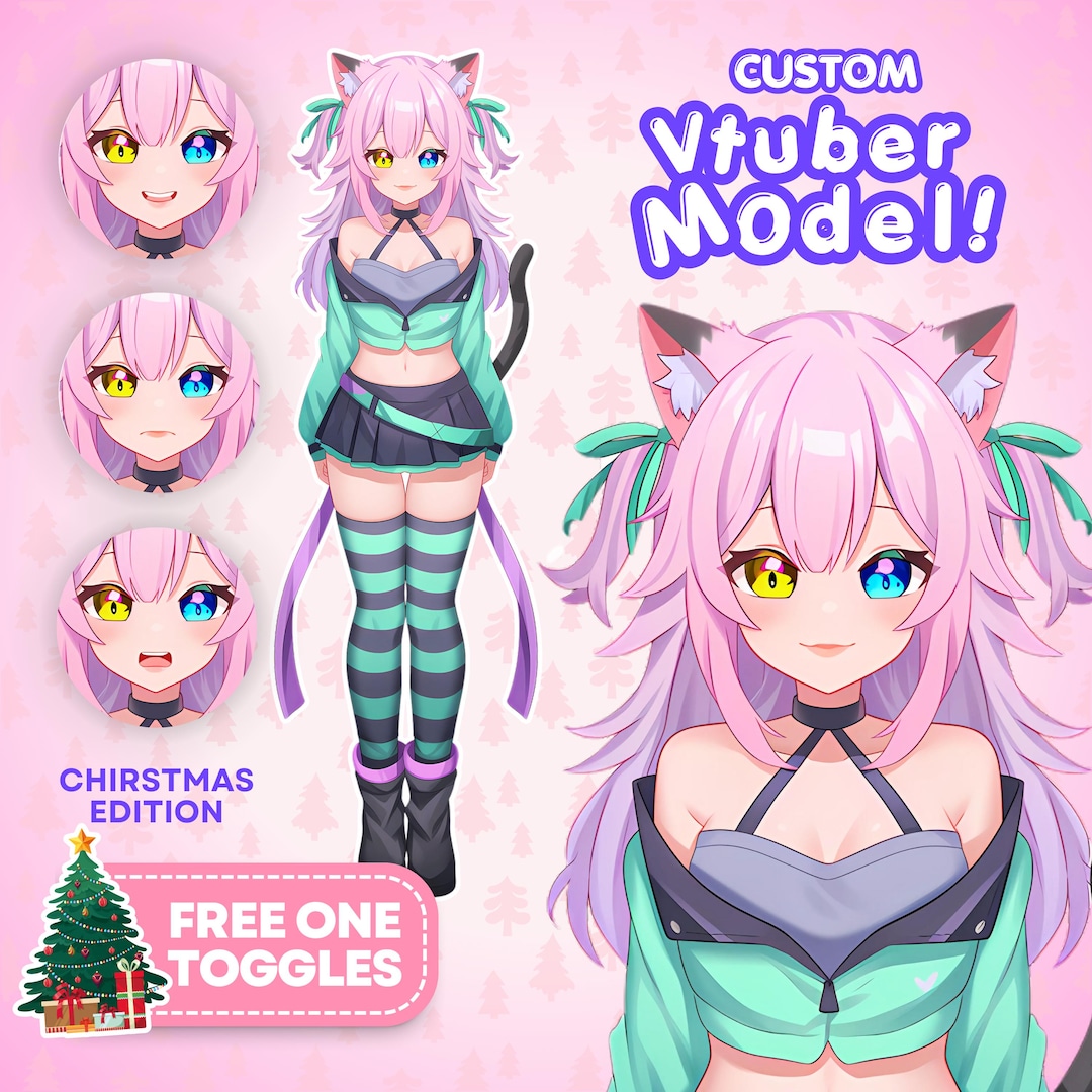 Custom Vtuber Model Commission, Vtuber Design, Vtuber Asset, Vtuber ...