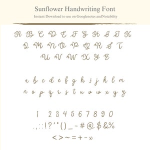 Sunflower Font - Handwritten Signature Script Font, Cursive Font, Chic ...
