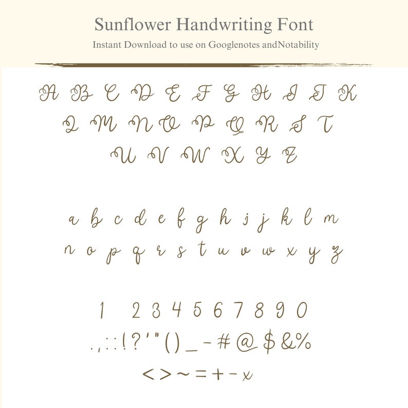 Sunflower Font - Handwritten Signature Script Font, Cursive Font, Chic ...