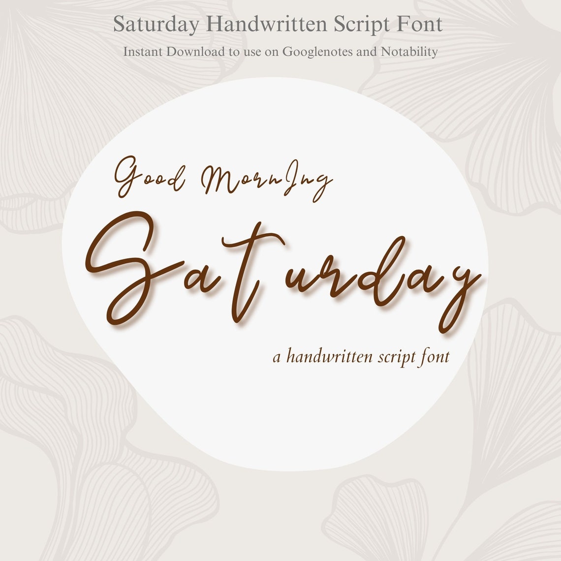 Saturday Font Handwritten Font Script Font Cursive Font - Etsy