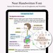 Neat Handwritten Font | Student Note Taking | Procreate Fonts ...