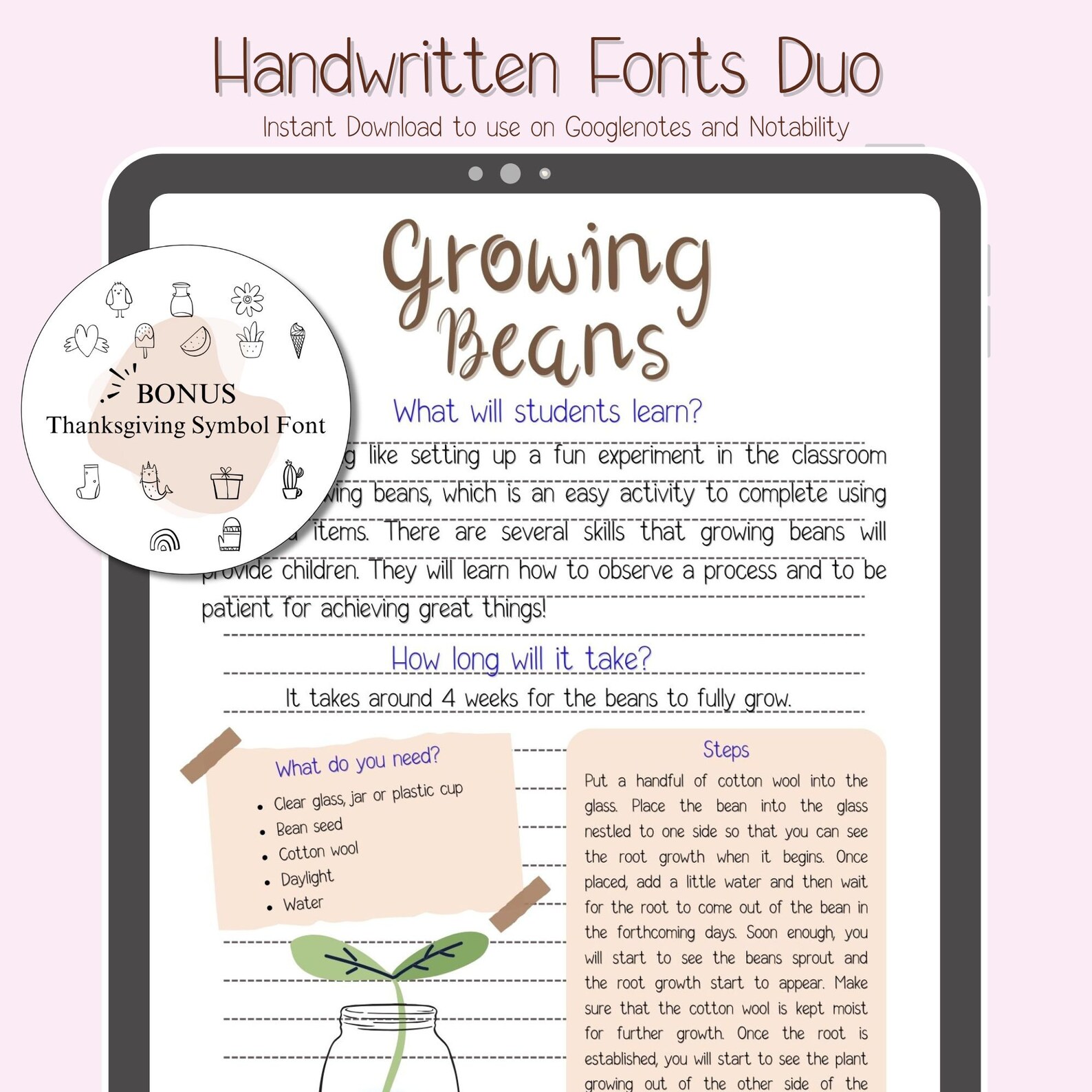 Font Duo, Realistic Fonts, Cute Fonts, Handwriting Fonts, Goodnotes ...