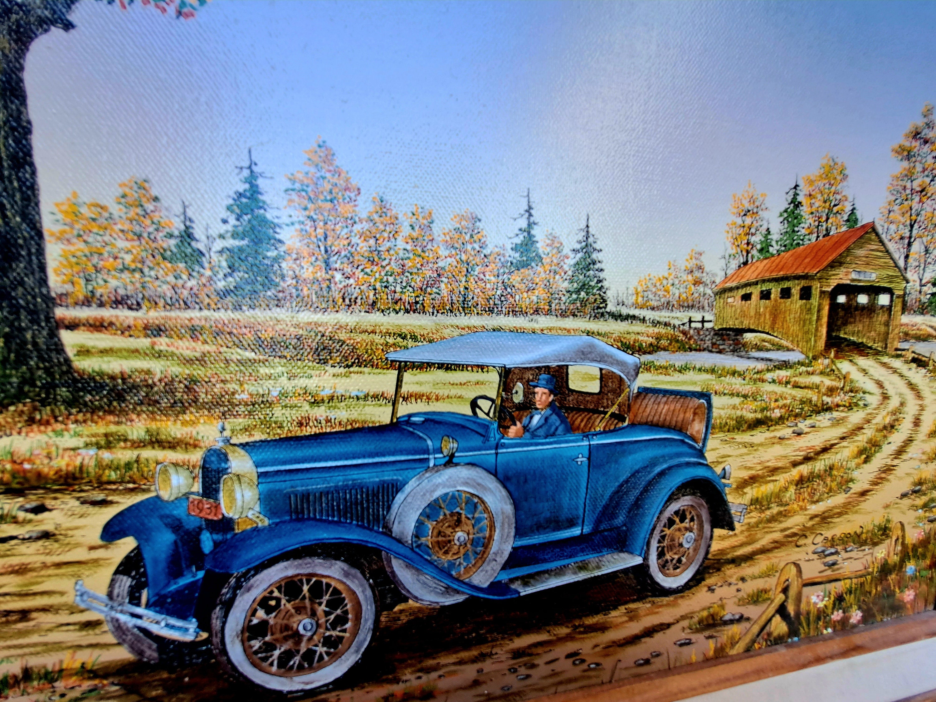 Vintage C. Carson Signed Oil Serigraph - Etsy