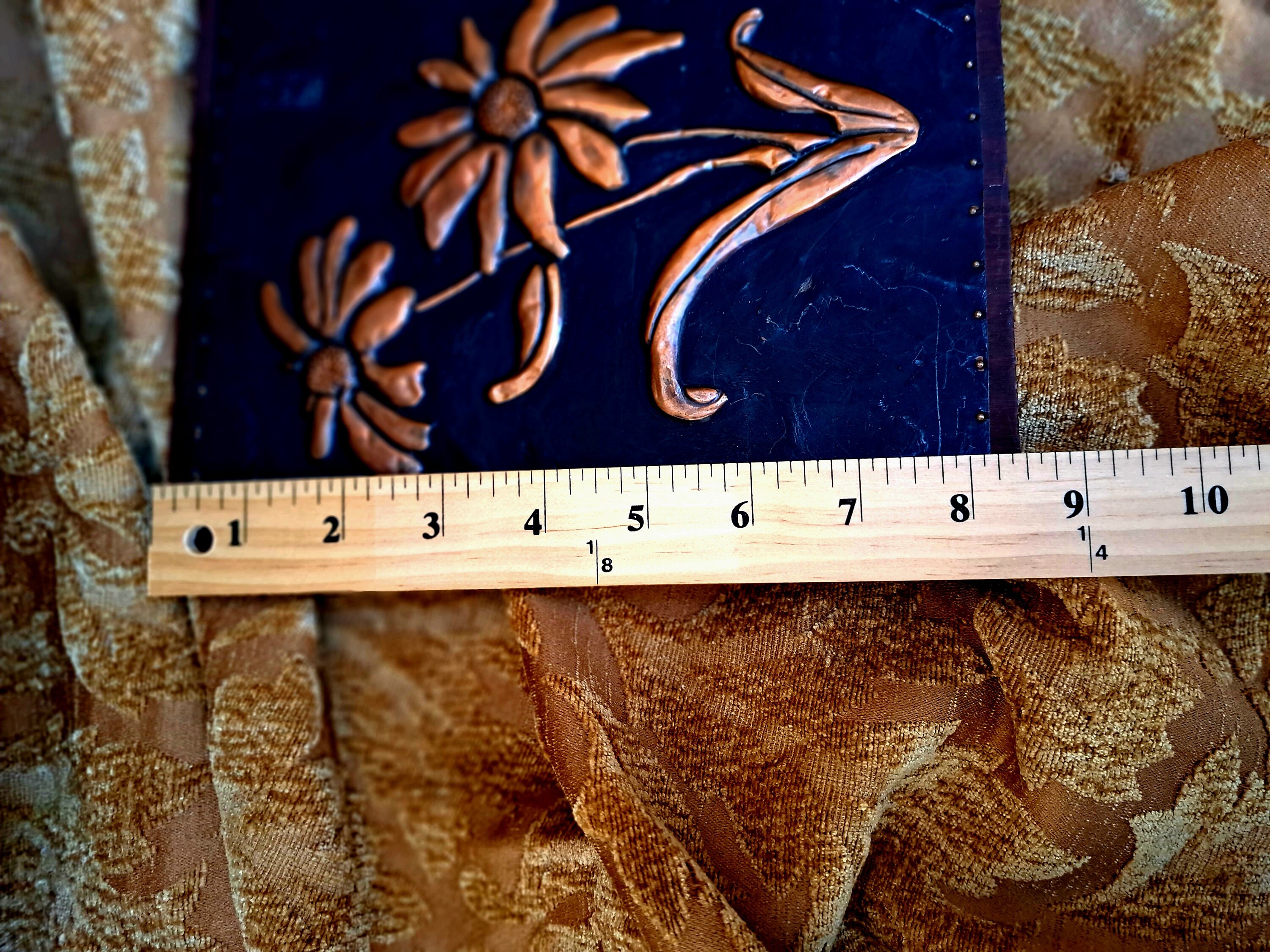 Vintage Embossed Copper Wall Plaque , Copper Flowers, Embossed Daisies - Etsy