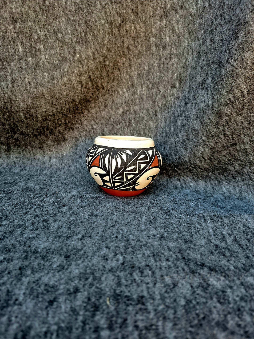 Native American Vase, Pottery, Small Vase, Black, White, Red - Etsy