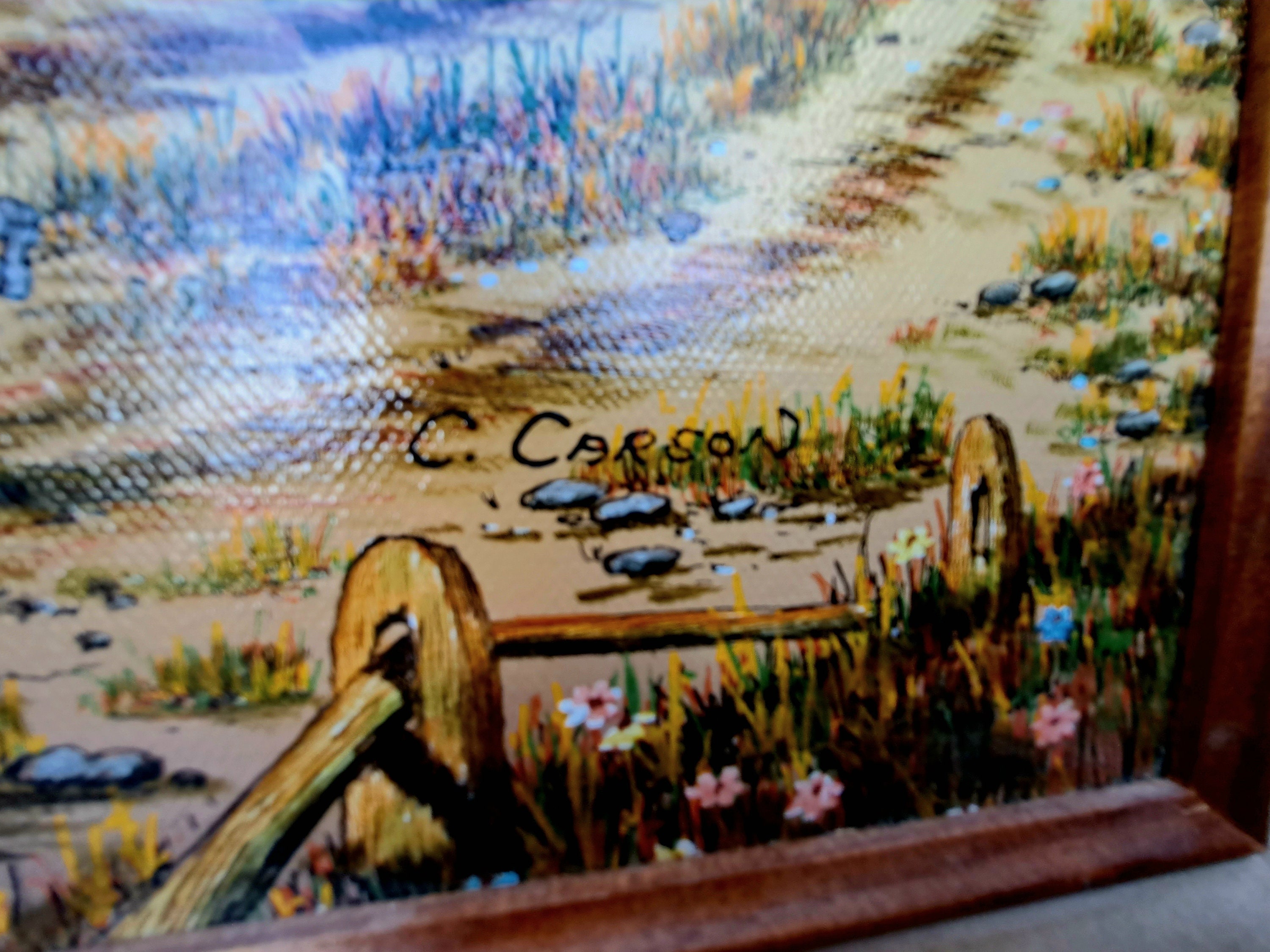 Vintage C. Carson Signed Oil Serigraph - Etsy