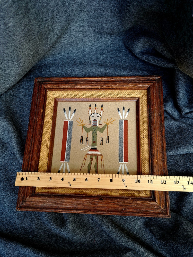 Navajo Healing Ceremony , Navajo Sand Painting, Vintage Sand Painting ...