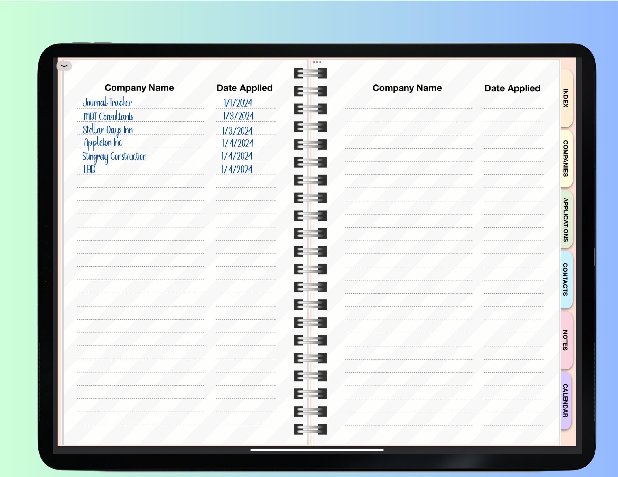 Digital Job Application Tracker | Job Application Journal | Job Tracker ...