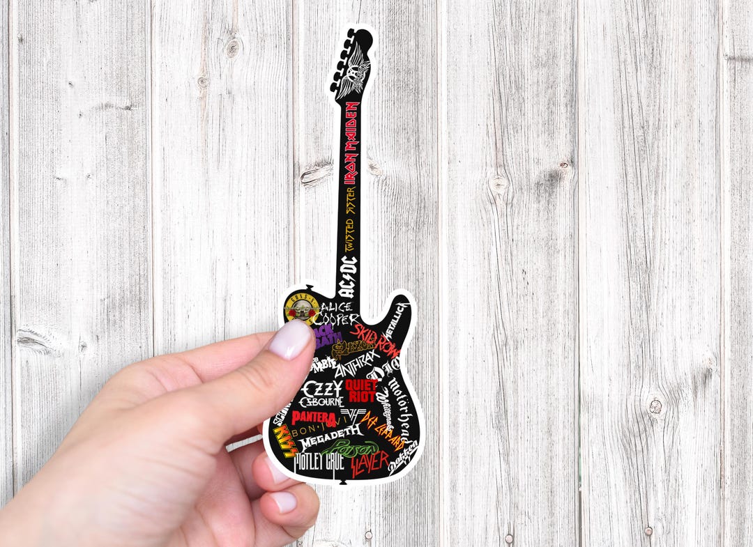 Guitar Sticker | 80s Metal Bands Sticker | 80s Heavy Metal | 80s Rock ...