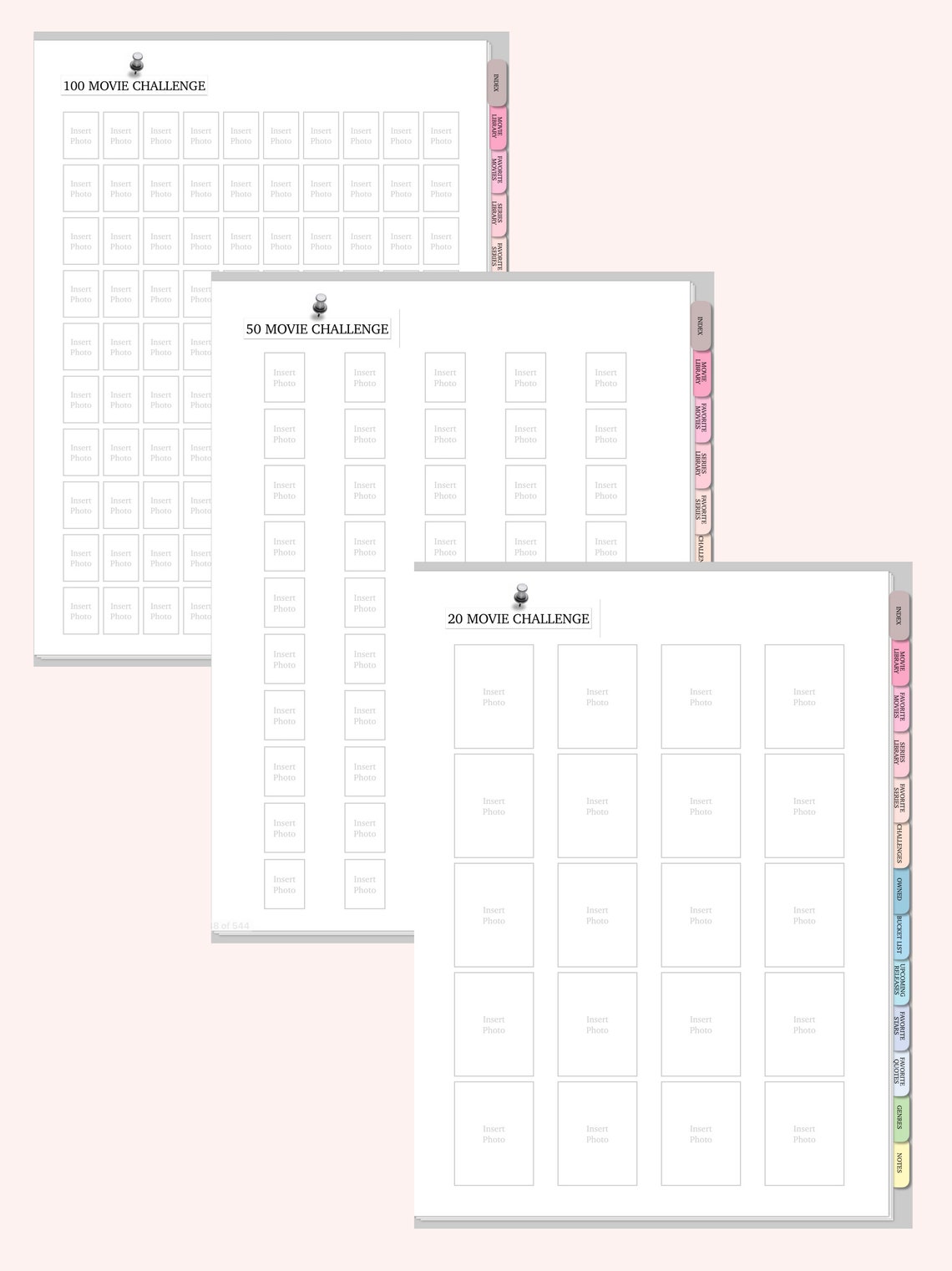 Digital Movie & TV Series Journal | 500+ Pages (PDF) - Etsy