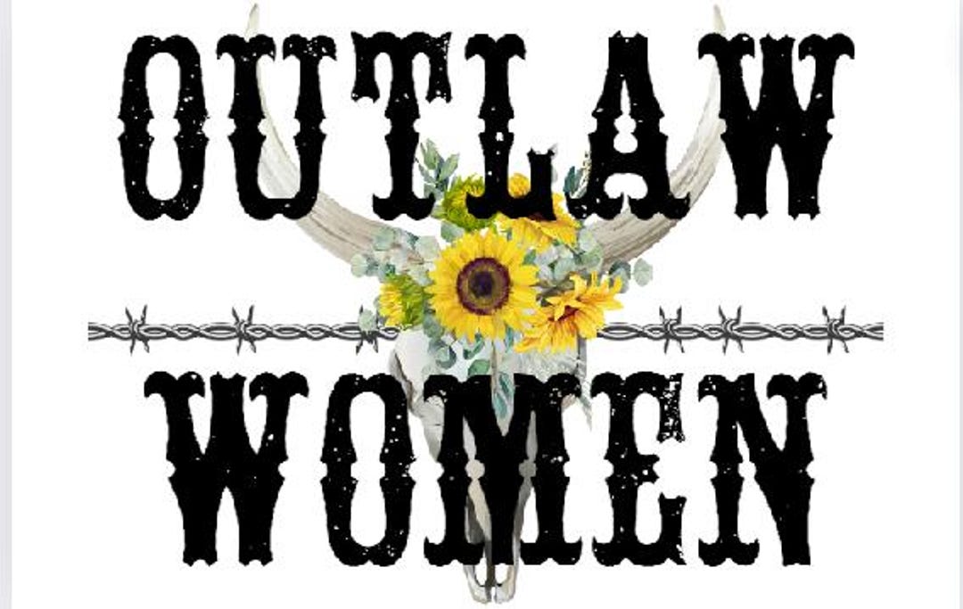 Outlaw Women Cow Horn PNG - Etsy