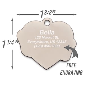 Pet ID Tag Mama's Boy, Tattoo Red Heart Dog Tag, Dog Tag for Dogs, Pet ...