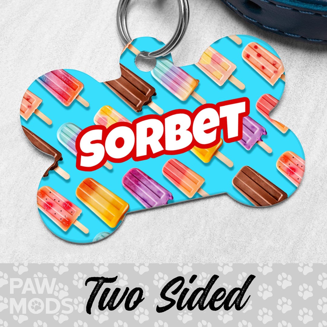 Ice Cream Dog Tags for Dogs Personalized, Pop Ice Dog Tag, Dessert Pet ...