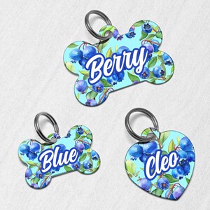 Blue Berry Dog Tag, Blue Berries Dog Tag Personalized, Blue Berry Pet ...