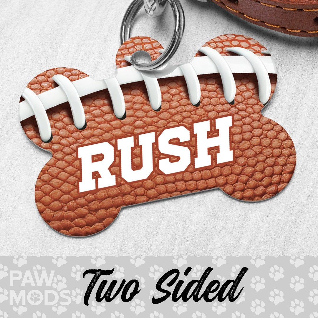 Football Dog Tag, Football Dog Tag Personalized, Football Pet Tag ...