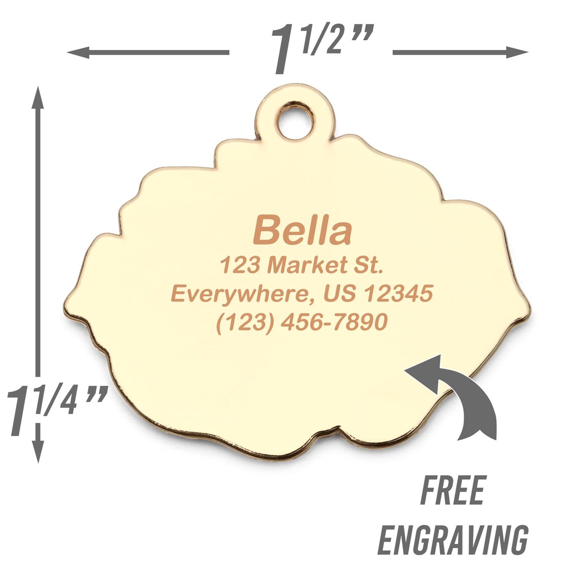 Pet ID Tag Rose Dog Tag, Flower Enamel Dog Tag for Dogs, Pet Name Tags ...