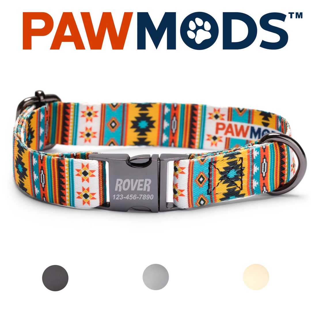 Aztec Dog Collar Personalized Custom Western Dog Collars Southwest ...