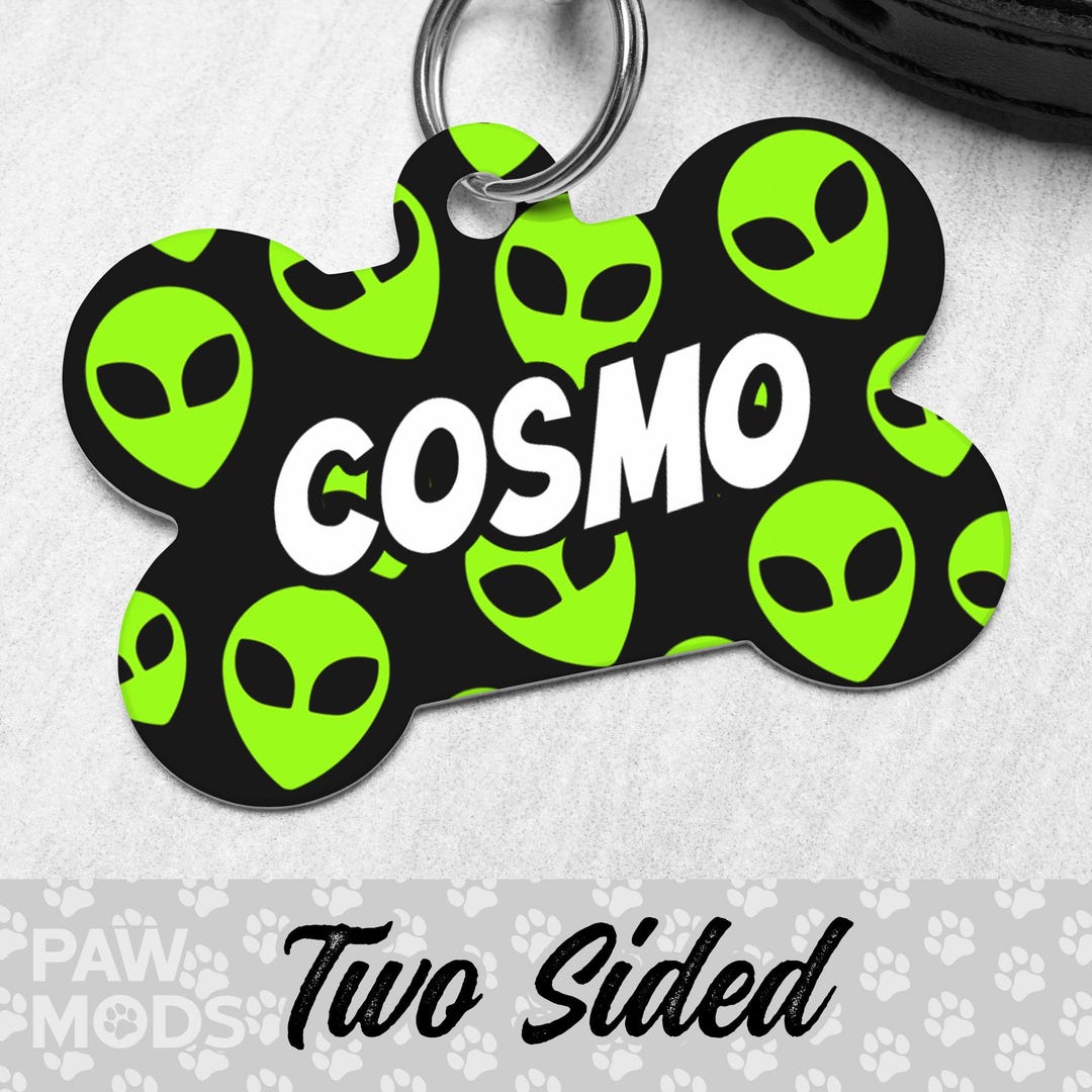 Alien Dog Tag, Martian Dog Tag Personalized, Sci-fi Pet Tag, UFO Custom ...