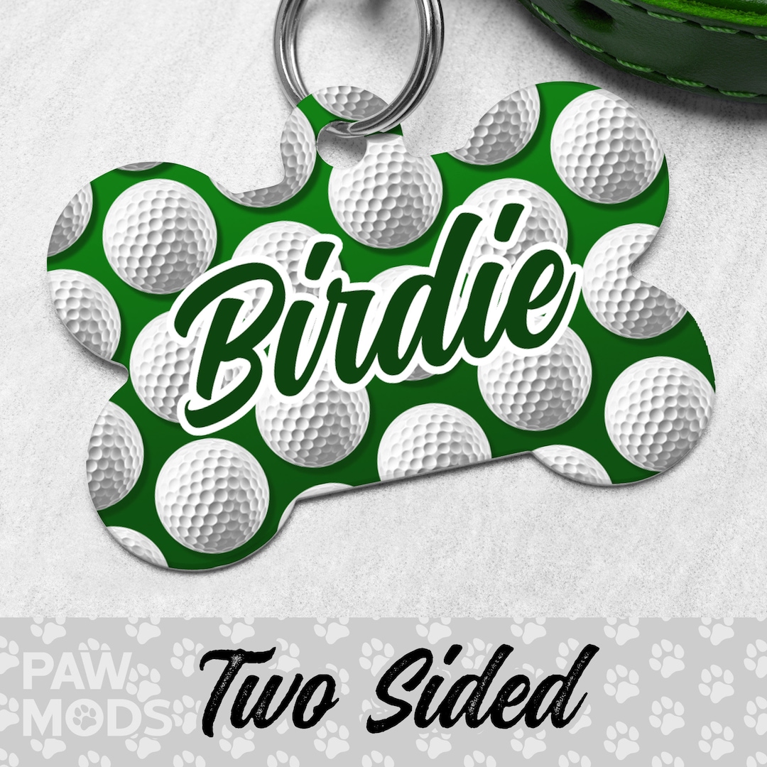 Golf Dog Tag, Golf Ball Dog Tag Personalized, Golfing Pet Tag, Custom ...