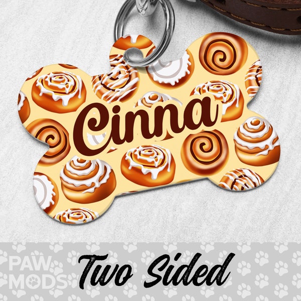 Cinnamon Roll Name Tag - Etsy