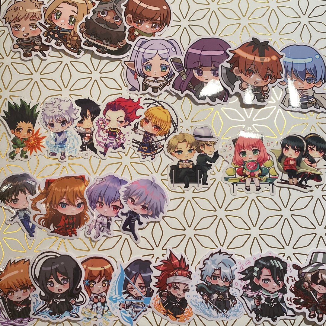 Assorted Anime Stickers 6 Cm, Vinyl - Etsy