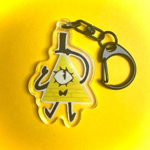 Gravity Falls: Pines Brothers + Bill Cipher Keychains - Etsy