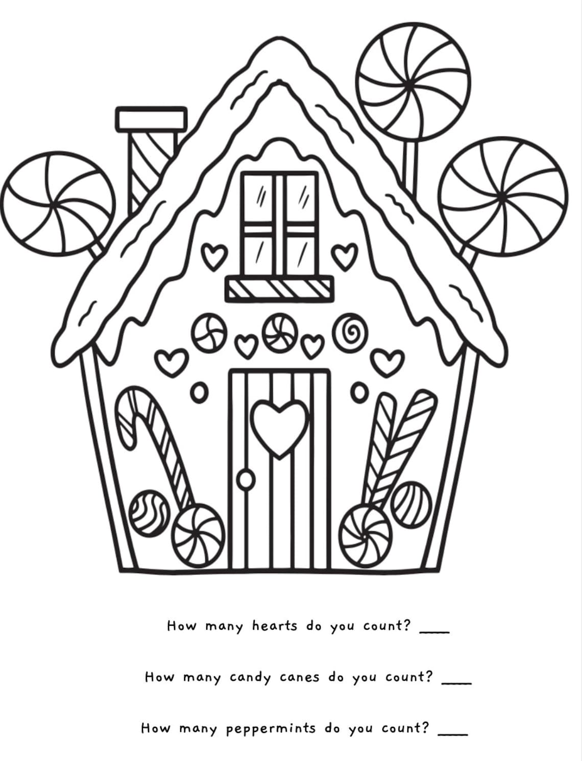 Christmas Color and Count Activity Pages - Etsy