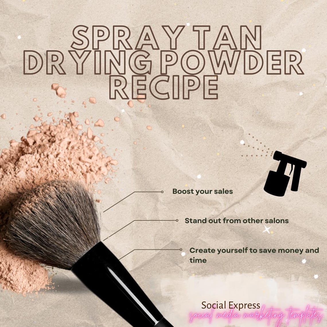 NEW * * DIY Spray Tan Drying Powder RECIPE - Etsy