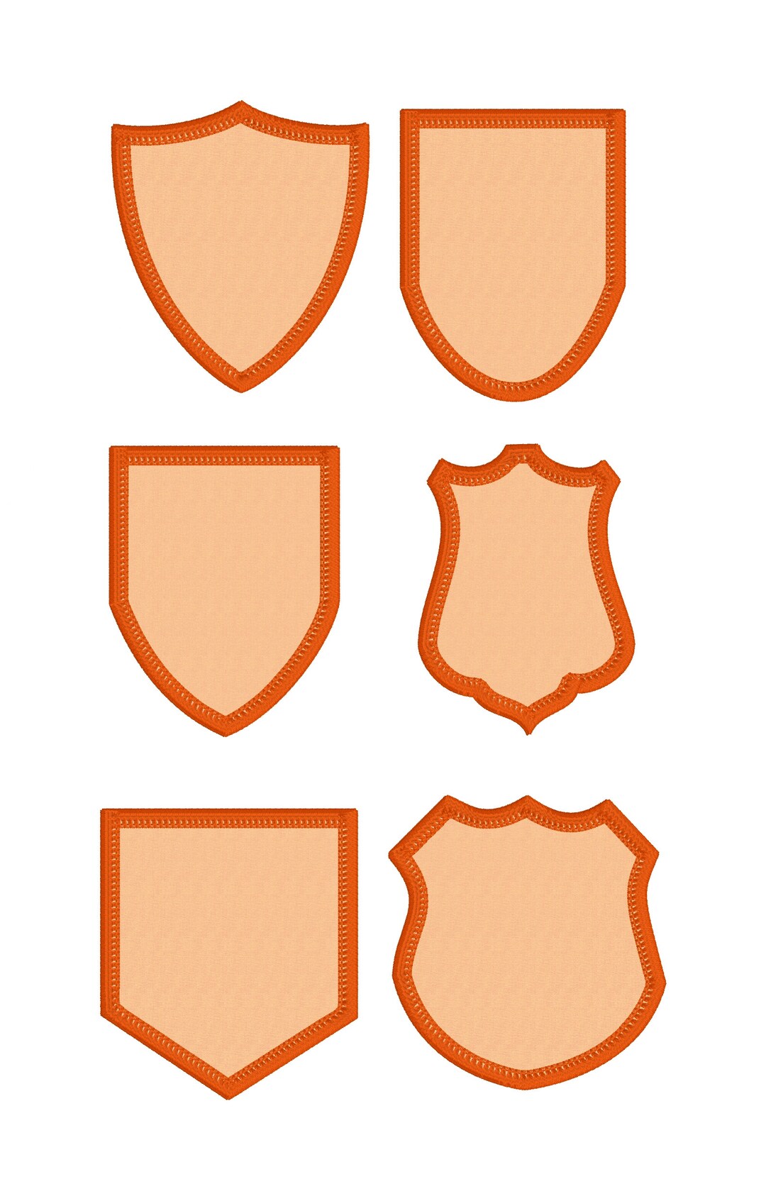 Faux Merrow, Merrowed Edge, Patch Border, Patch Embroidery File, Shield ...