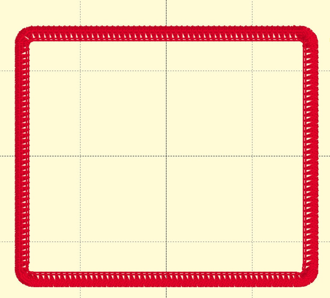 Digital Embroidery, FAUX Merrow, Patch Border, Custom Size - Etsy