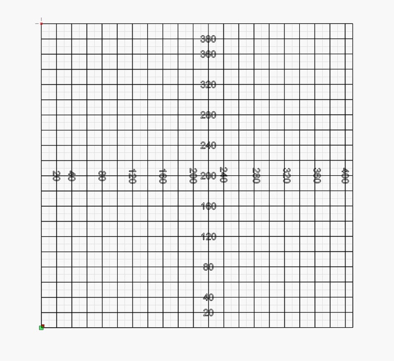 Basic 410mm X By 400mm Y Grid Lightburn Laser Engraver File For
