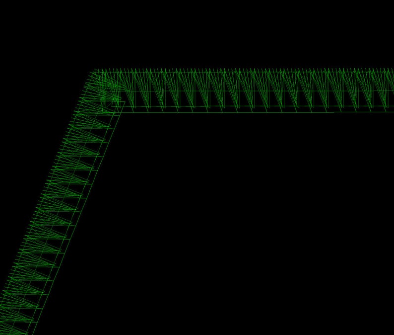 Faux Merrow Merrowed PENTAGON Edge Border Applique Patch Digital ...