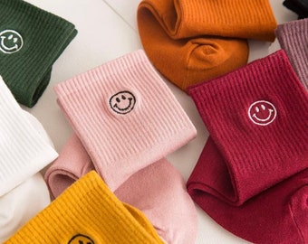 Have A Nice Day Smiley Face Socks multiple Designs - Etsy