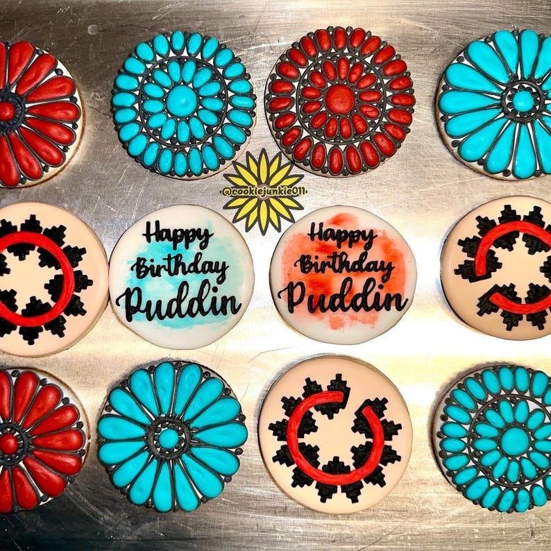 Navajo Basket With Jewelry Sugar Cookies | 1 Dozen | Vanilla Sugar ...