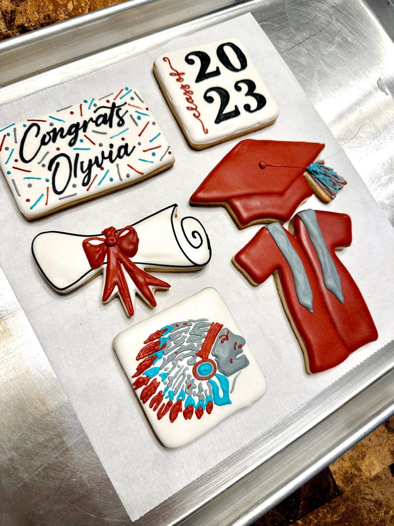 Graduation Sugar Cookies | 1 Dozen | Custom - Etsy