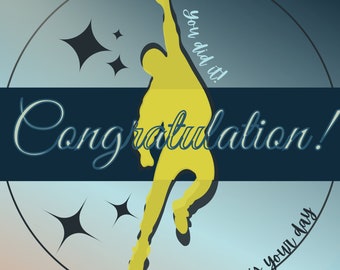 Congratulation Sticker - Etsy