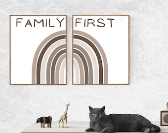 Family First Printable Wall Art | Instant Download Digital Wall Art DIY ...