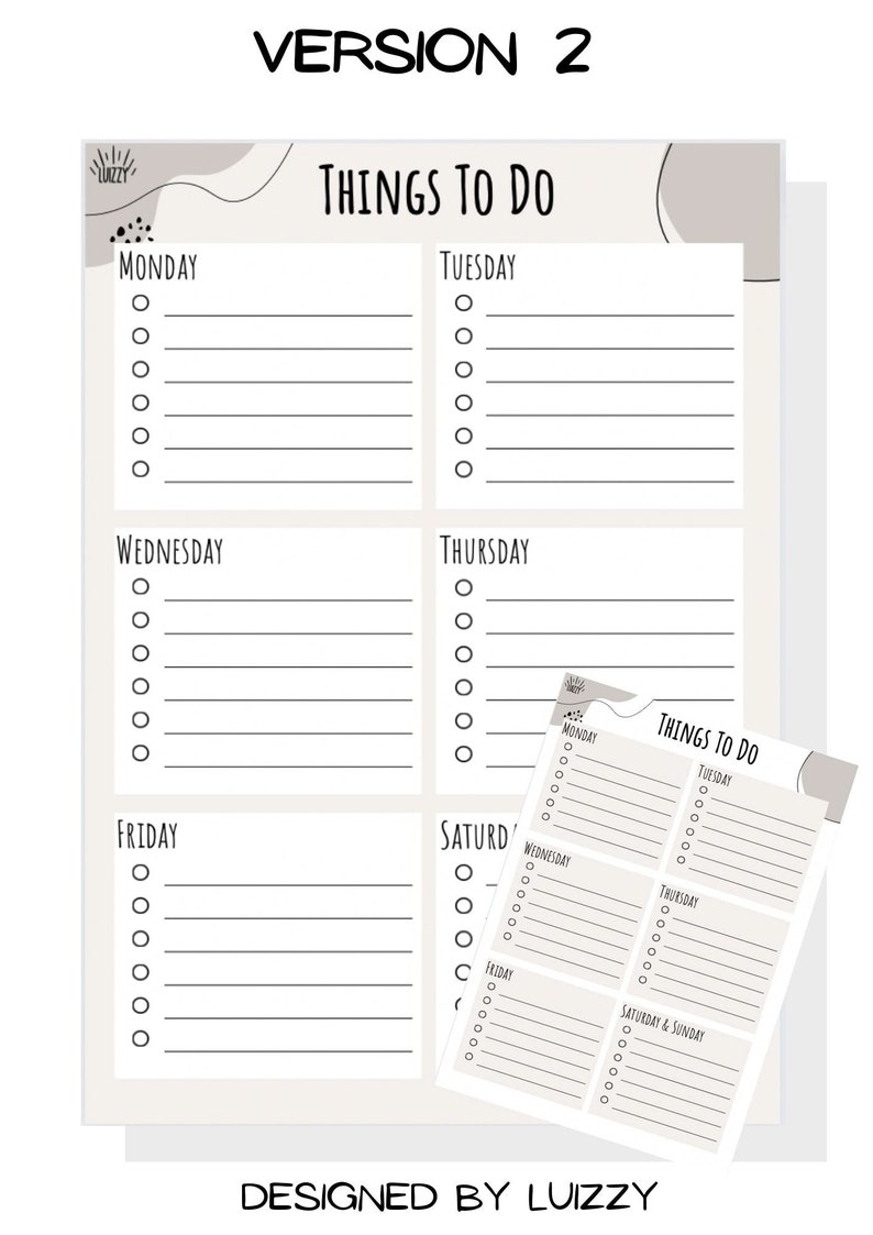 Minimal TO DO List - Beige - PRINTABLE - Instant Download - A4, A5 ...