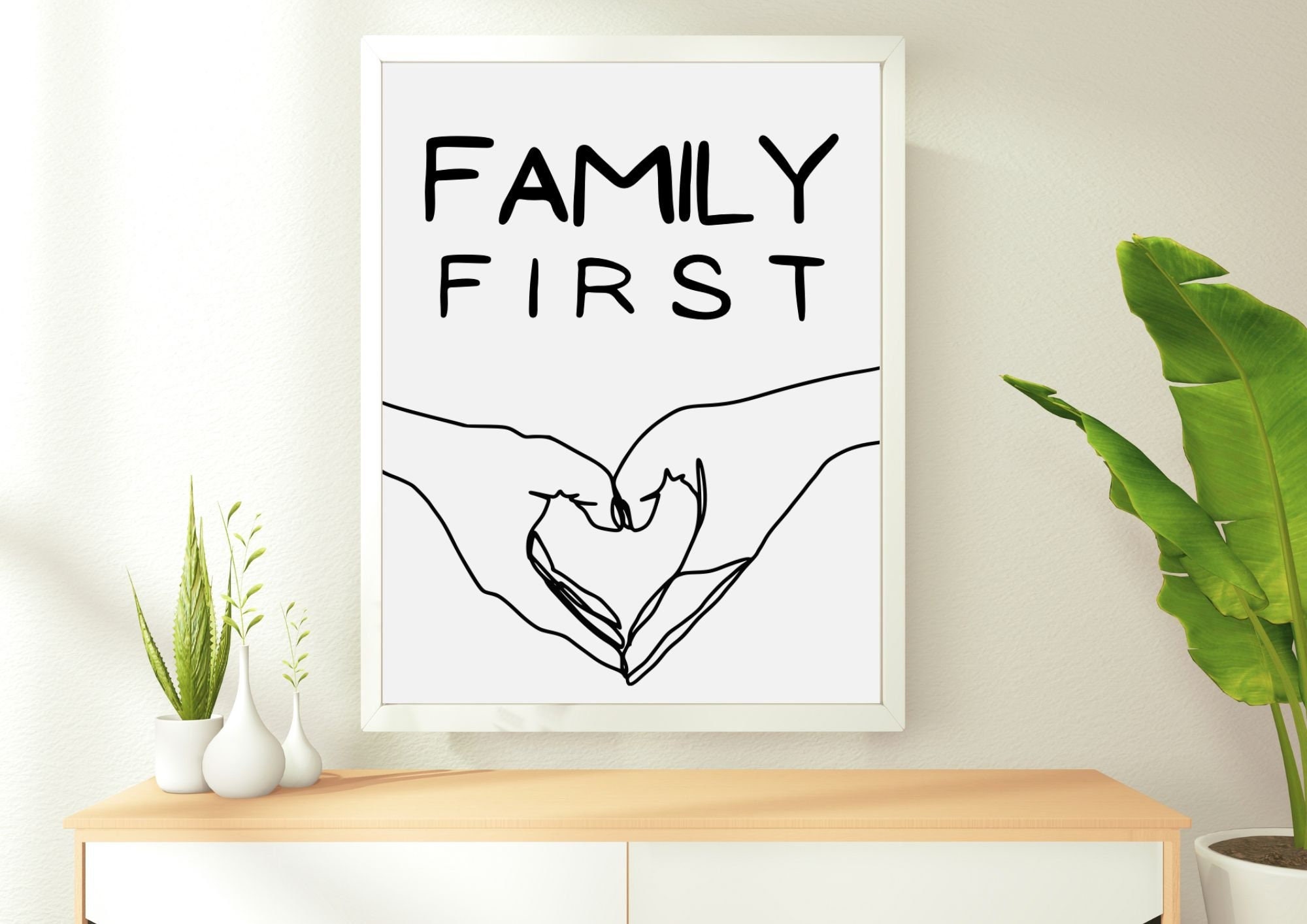 Family First Printable Wall Art | Instant Download Digital Wall Art DIY ...