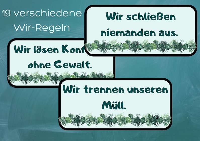 Unsere Klassenregeln Pflanzenthema WIR & Ich-form - Etsy